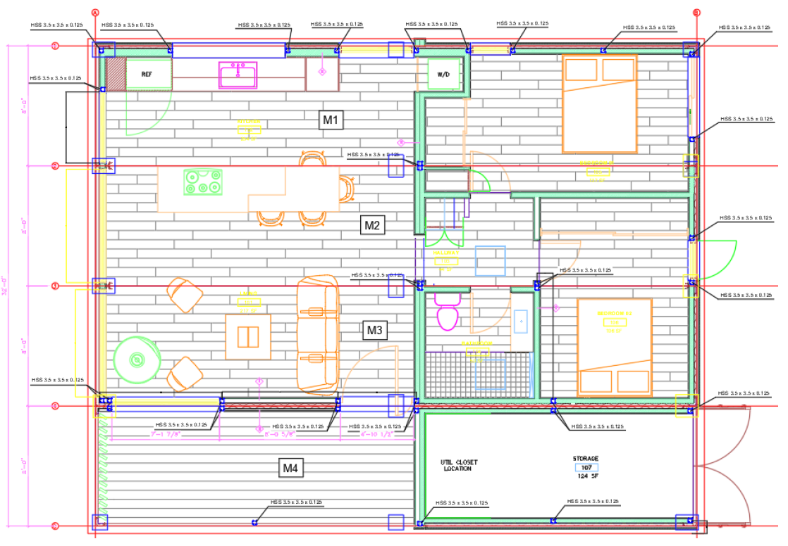 Structural & MEP Design: Shipping Container Home, Lutsen, MN - Innodez